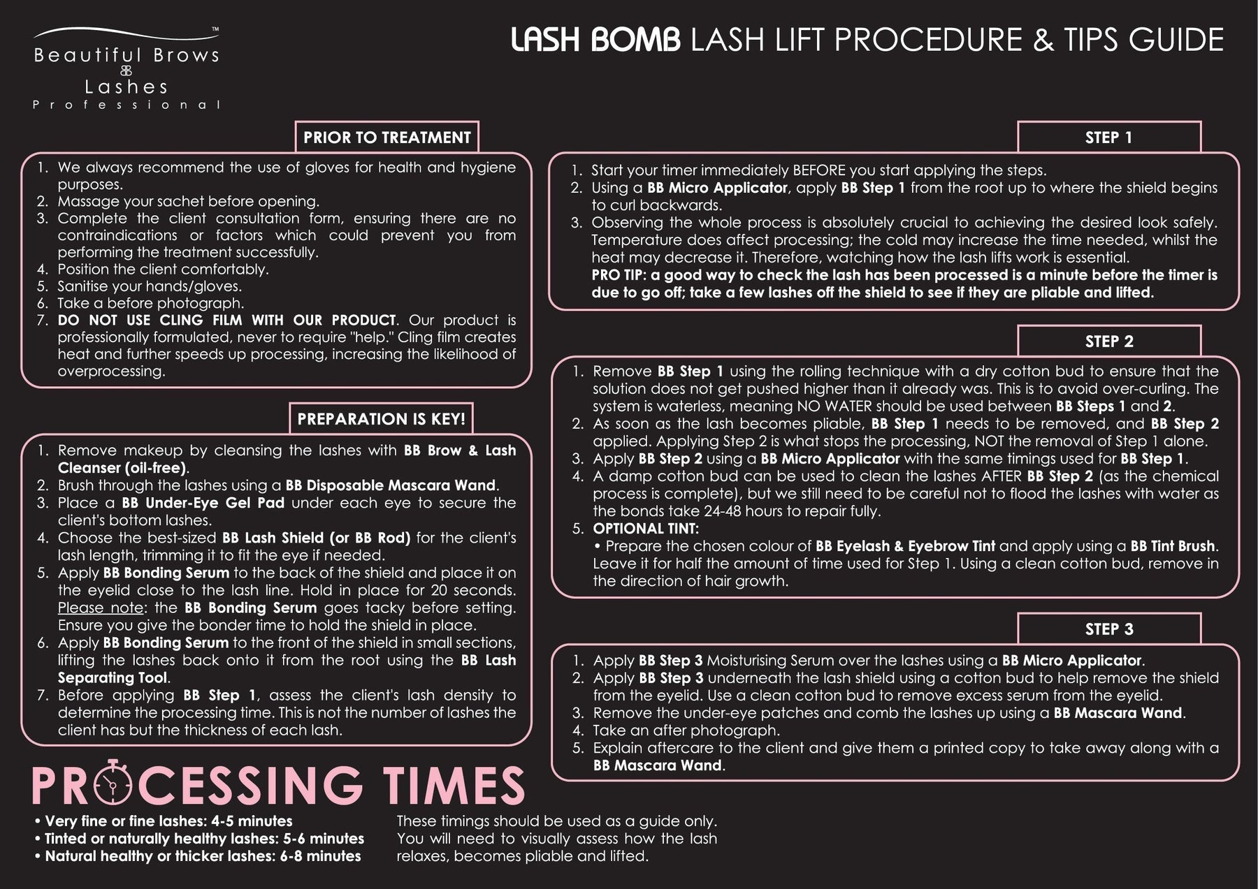 Lash Bomb Pack (Step 1, 2 & 3) – Beautiful Brows and Lashes