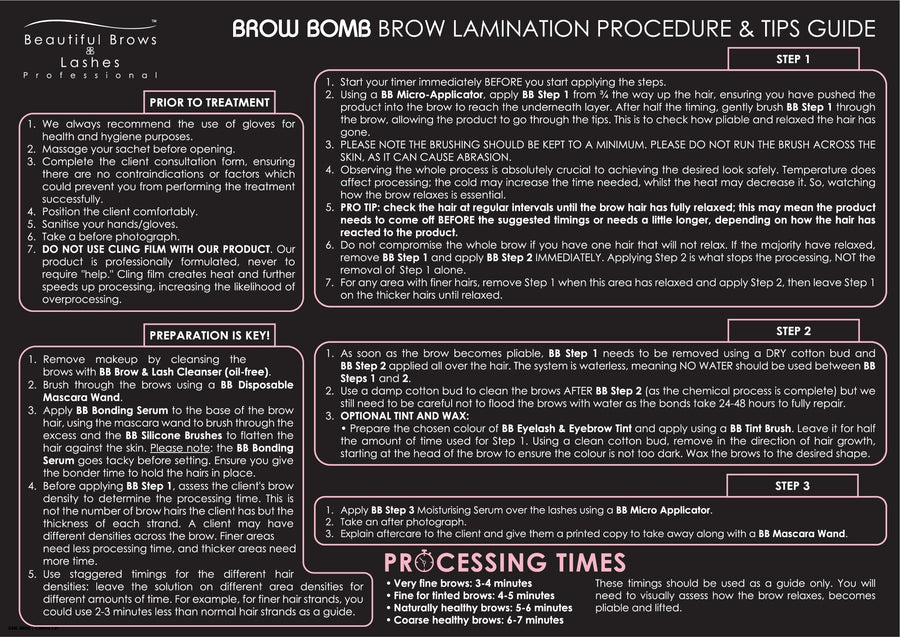 Brow Bomb Pack (Step 1, 2 & 3) – Beautiful Brows and Lashes